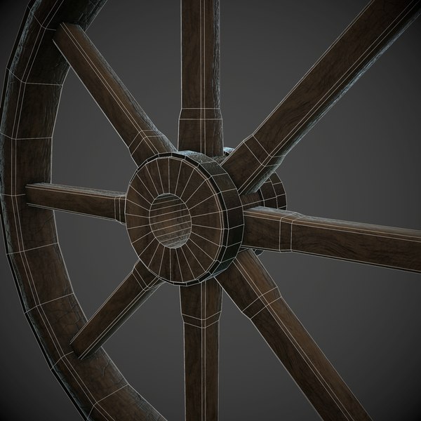 3d wagon wheel model