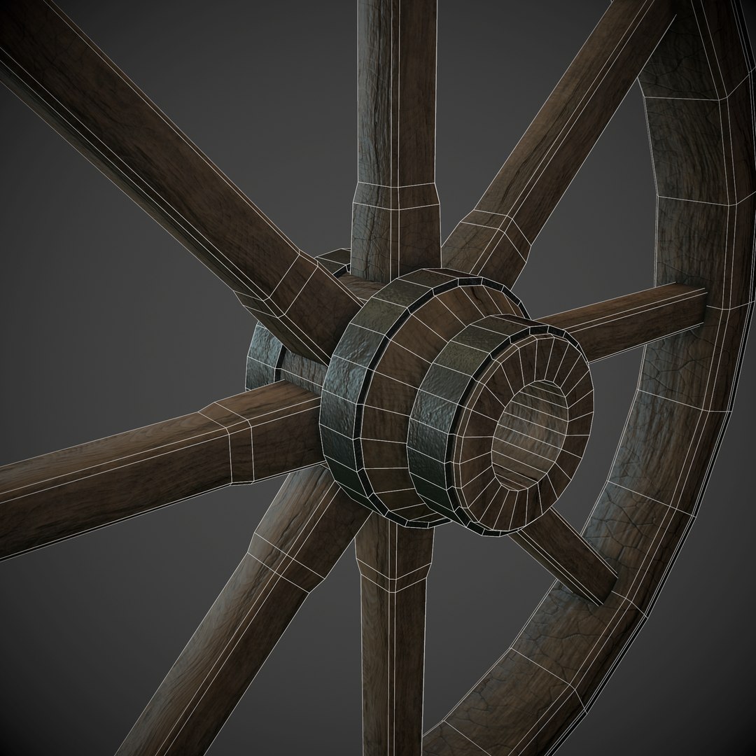 3d Wagon Wheel Model
