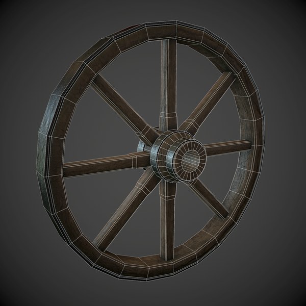 3d wagon wheel model