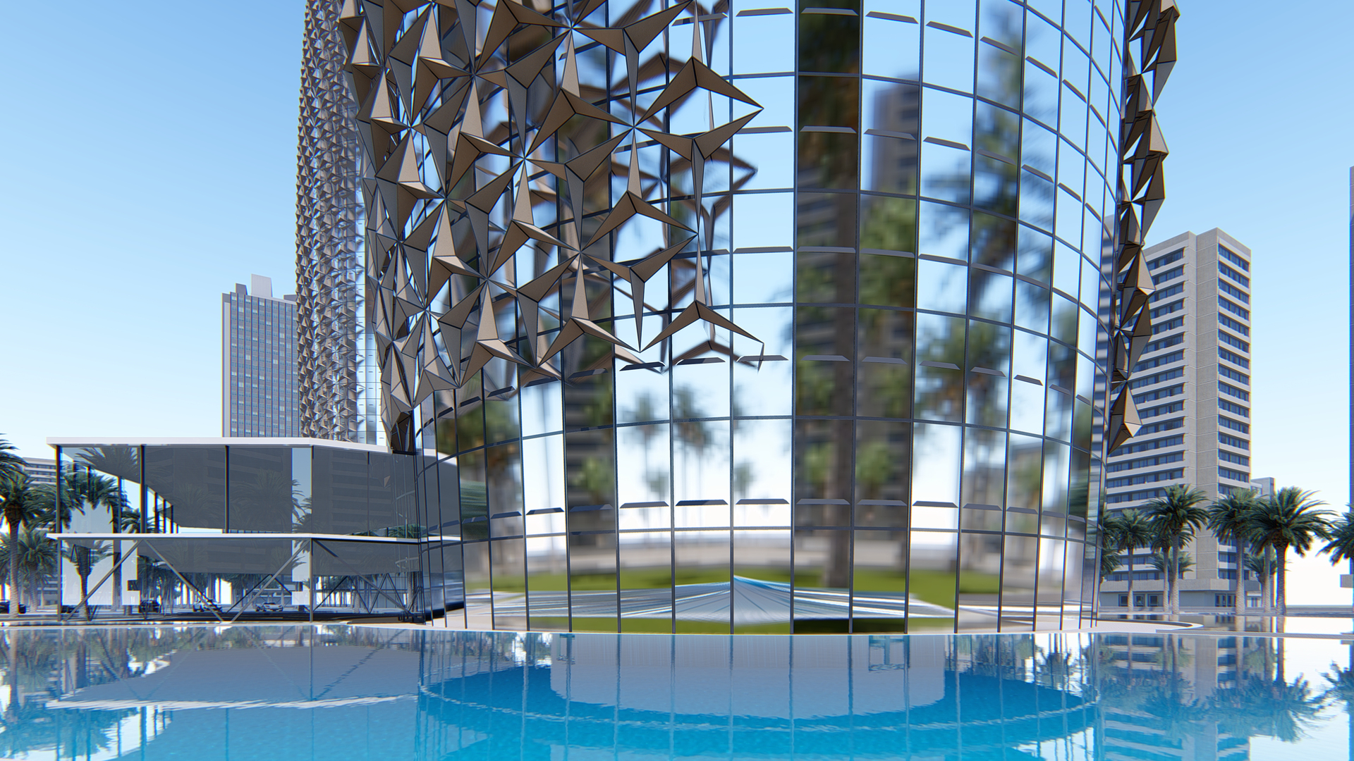 3D facade parametric - TurboSquid 1675043