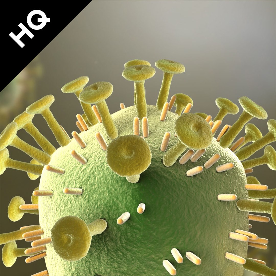 3d Obj Hiv Virus