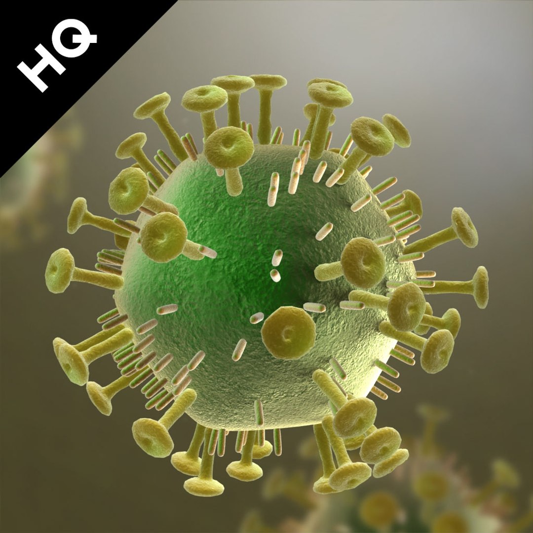 3d Obj Hiv Virus