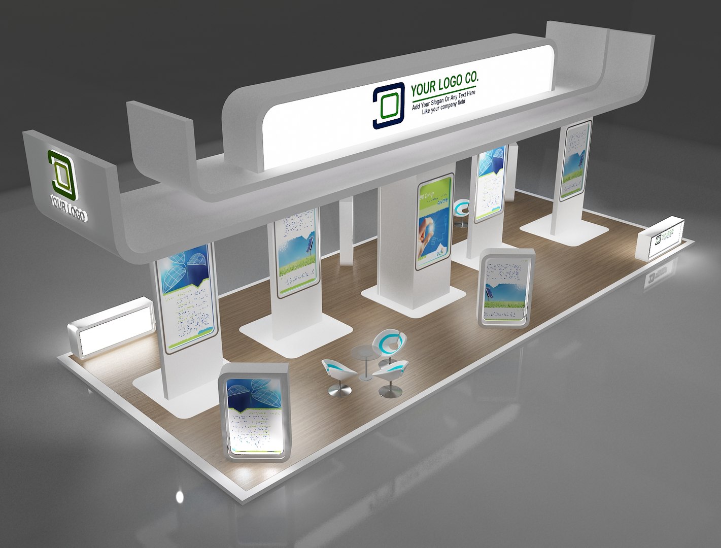 Booth Exhibition Stand A388c 3D - TurboSquid 2125868