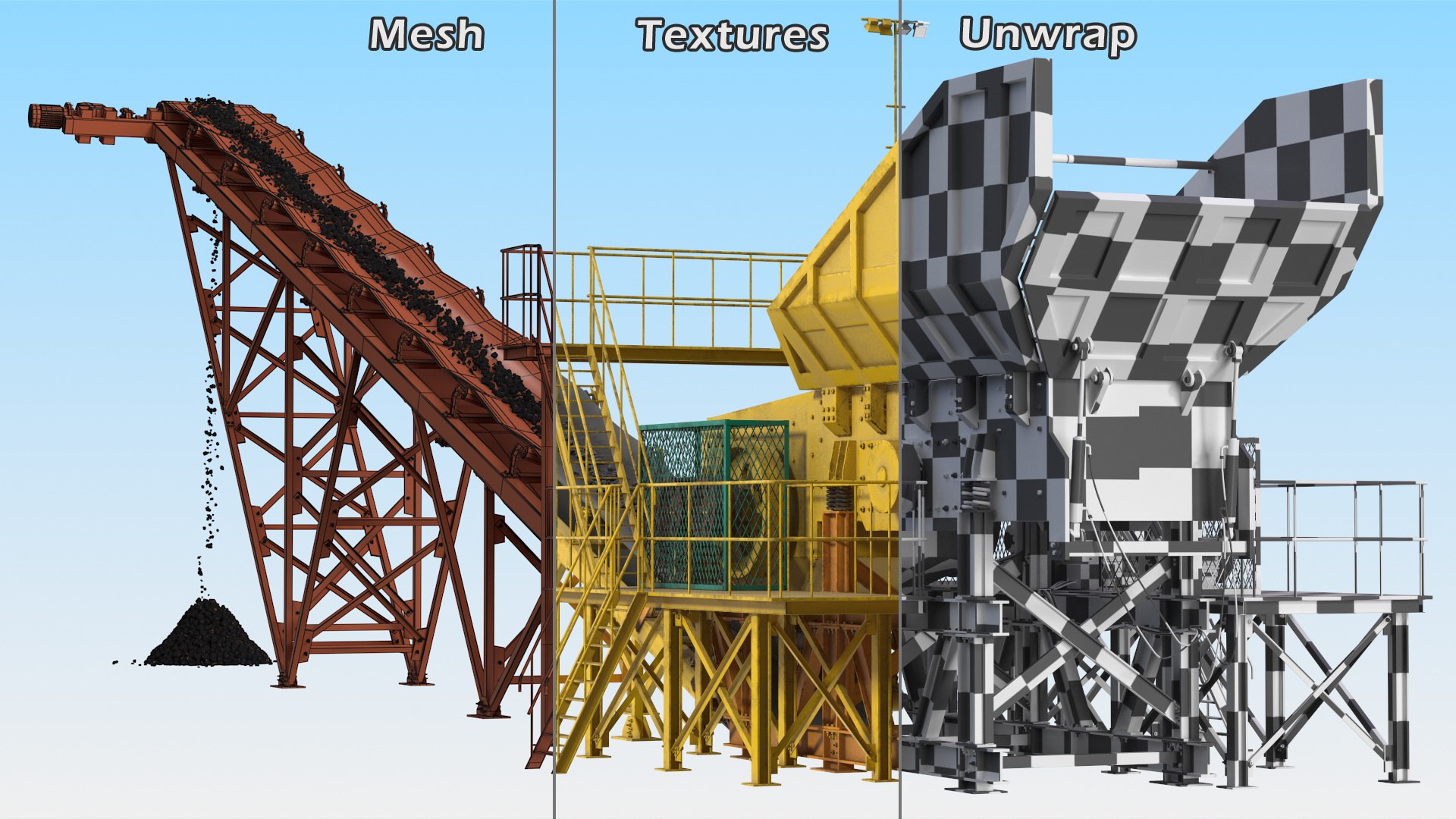 3D model Stone Crusher Machine with Coal - TurboSquid 1855156