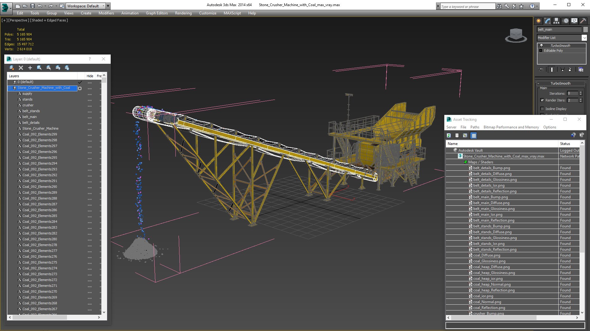 3D model Stone Crusher Machine with Coal - TurboSquid 1855156