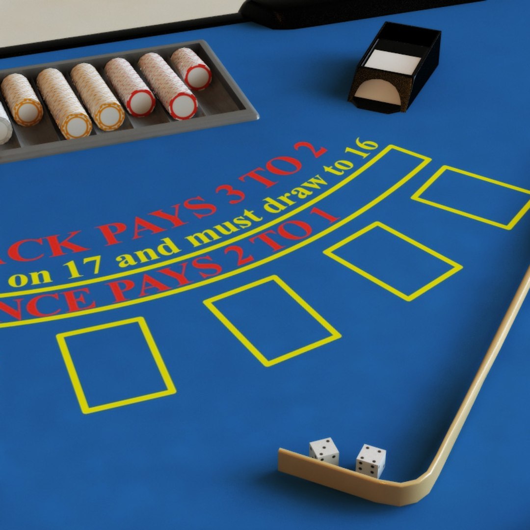 Casino Modelled Blackjack 3d Model