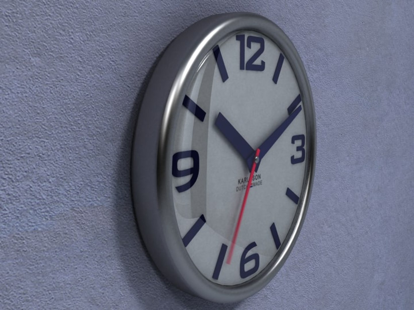 3d wall clock karlsson realistically model