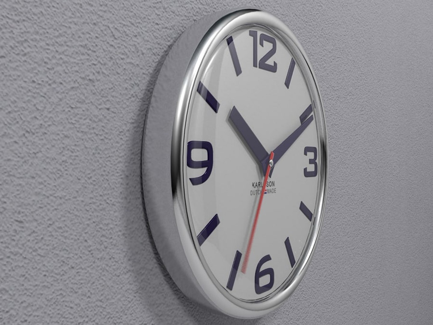 3d wall clock karlsson realistically model
