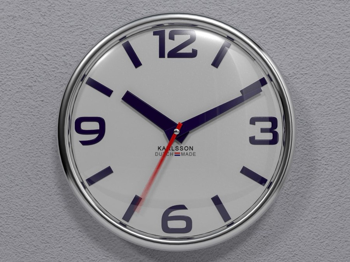 3d wall clock karlsson realistically model