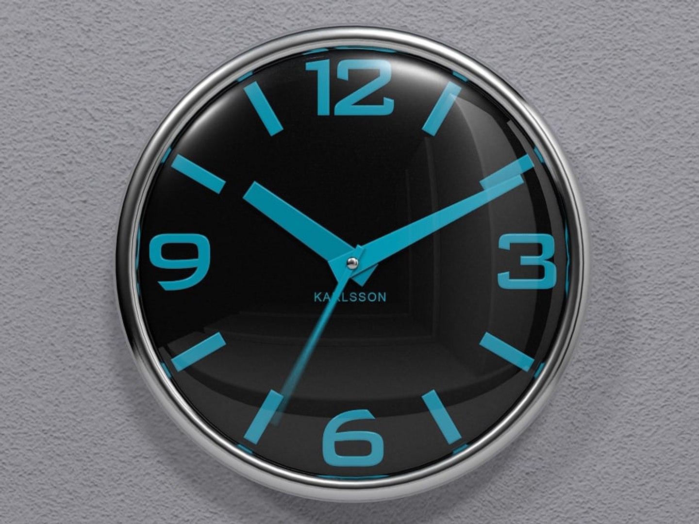 3d wall clock karlsson realistically model