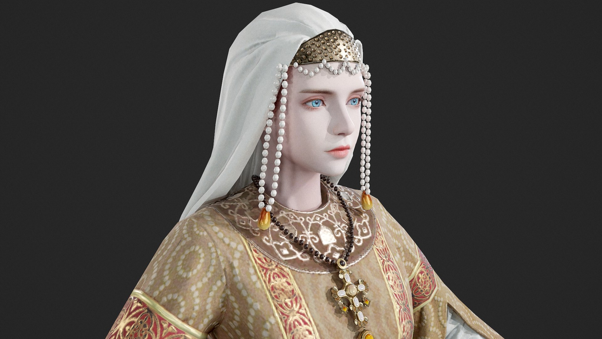 Princess Nun Royal Queen 3D Model - TurboSquid 2145686