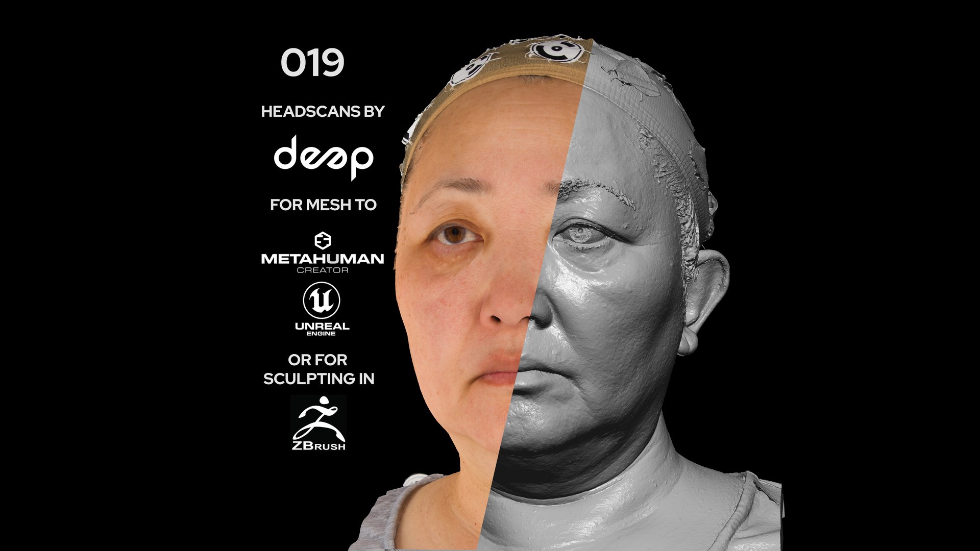 Asian Female 50s Head Scan 019 3D - TurboSquid 2065963