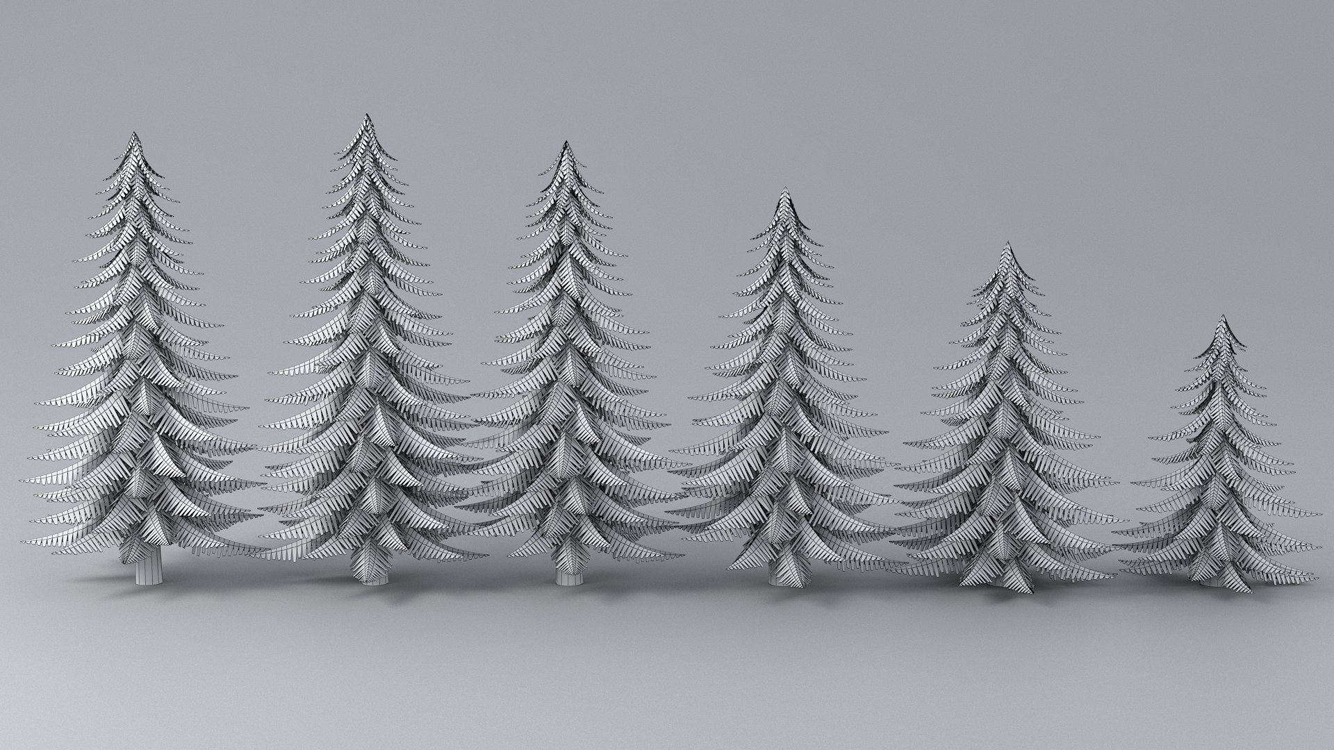 3D Model Cartoon Fir Tree Pack - TurboSquid 1909117