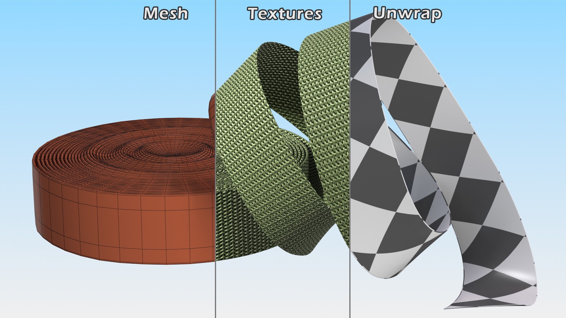 3D Heavy Duty Webbing Belt Strap Green - TurboSquid 1841334