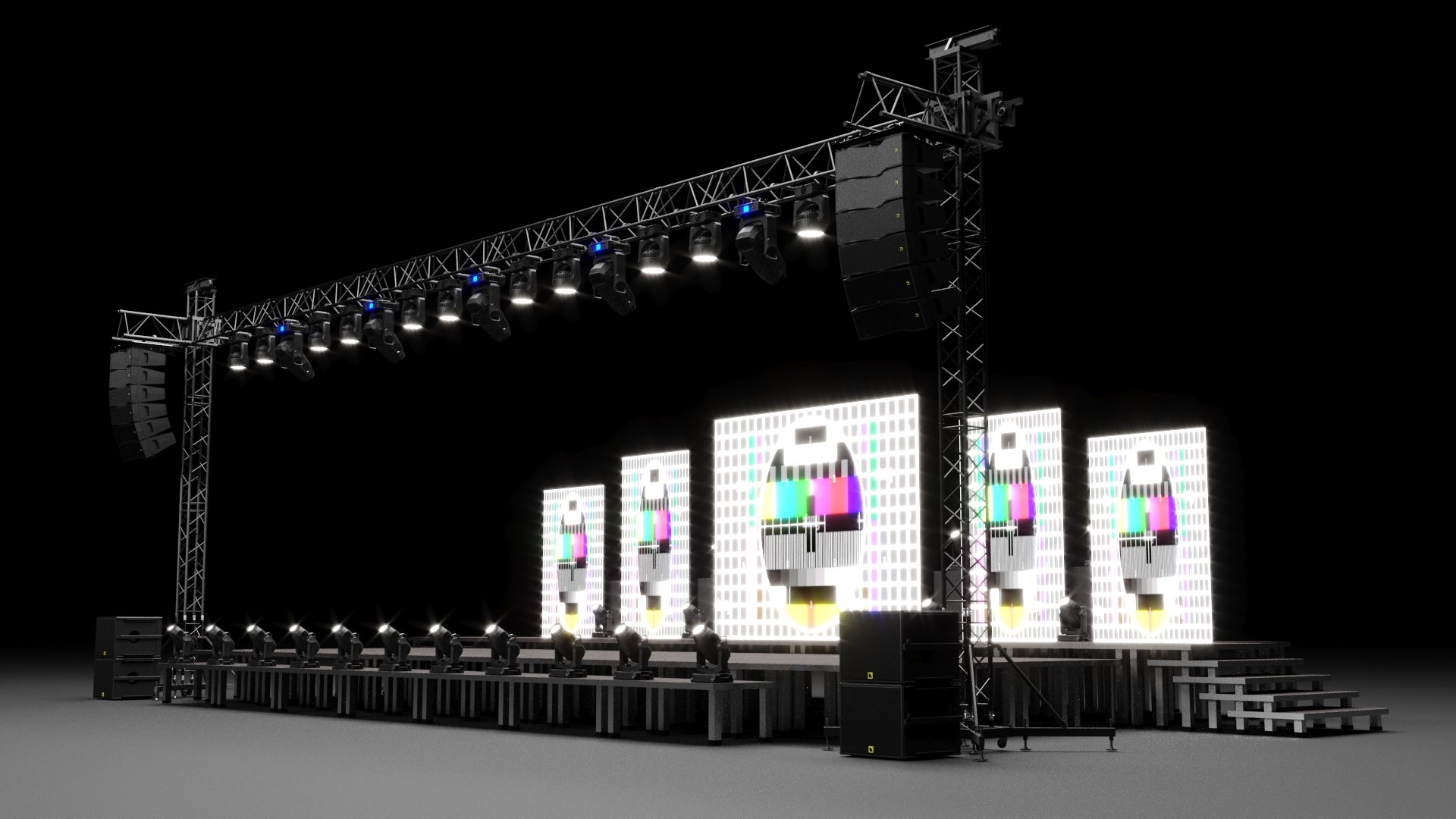 3D Stage Set Design Model - TurboSquid 2123809