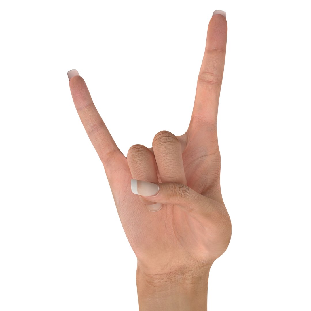 female hand 2 rock 3ds