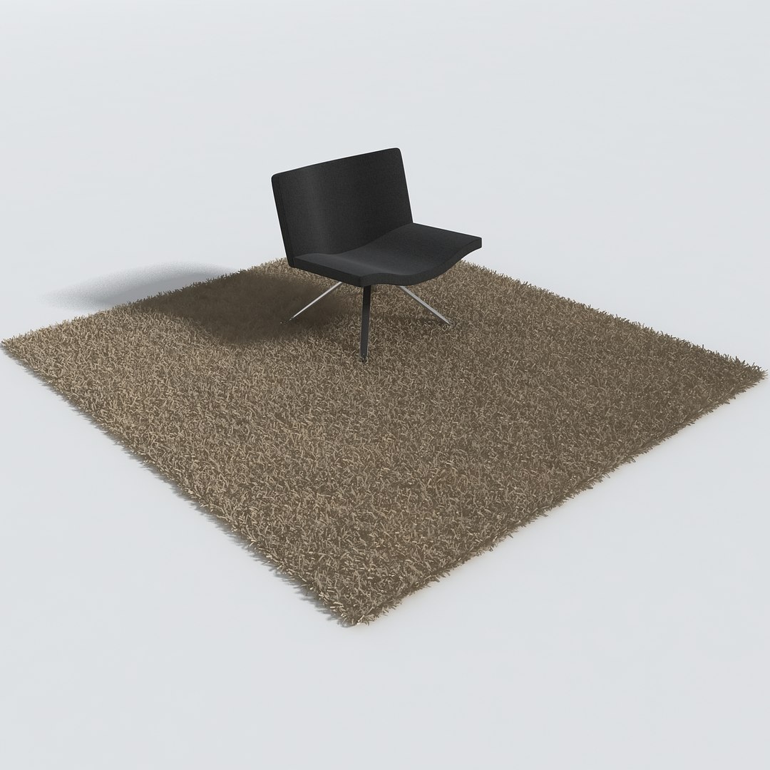 3d Model Fluffy Rugs Fur Hair