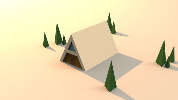 Free a-frame house 3D - TurboSquid 1706368