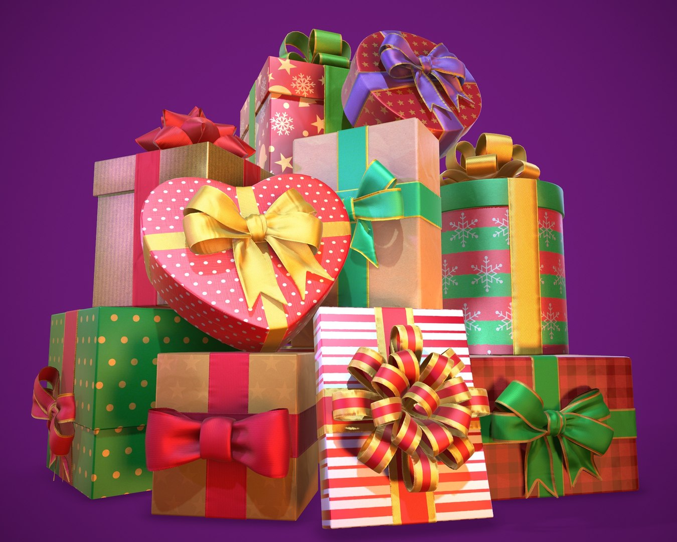 3D Gift Box Christmas Collection 4K PBR Model - TurboSquid 1976443