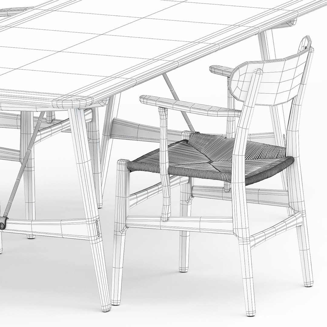 3D Model BM1160 Hunting Table And CH26 Chair - TurboSquid 1797466