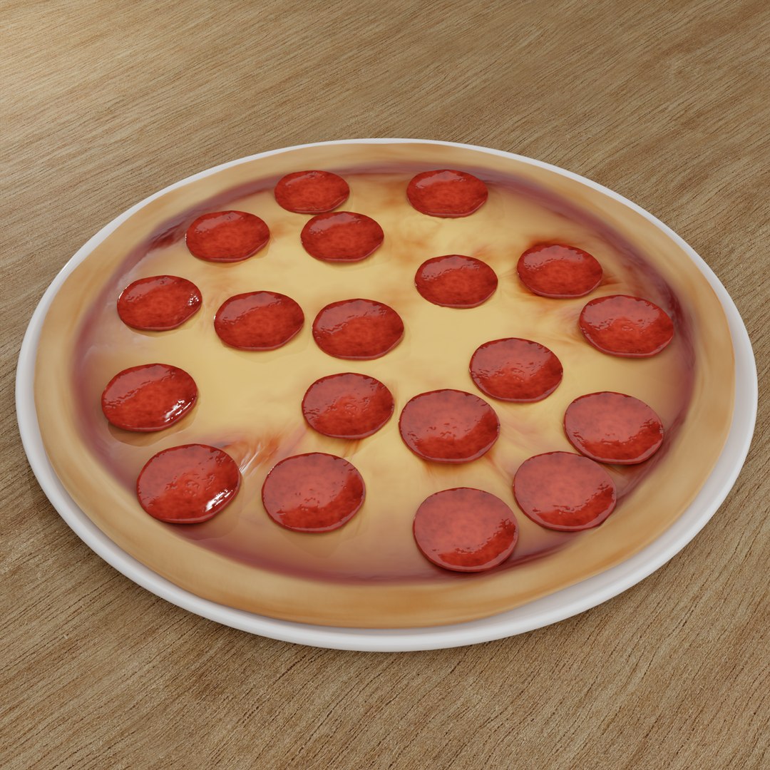 Pepperoni Pizza 3D Model - TurboSquid 2126010