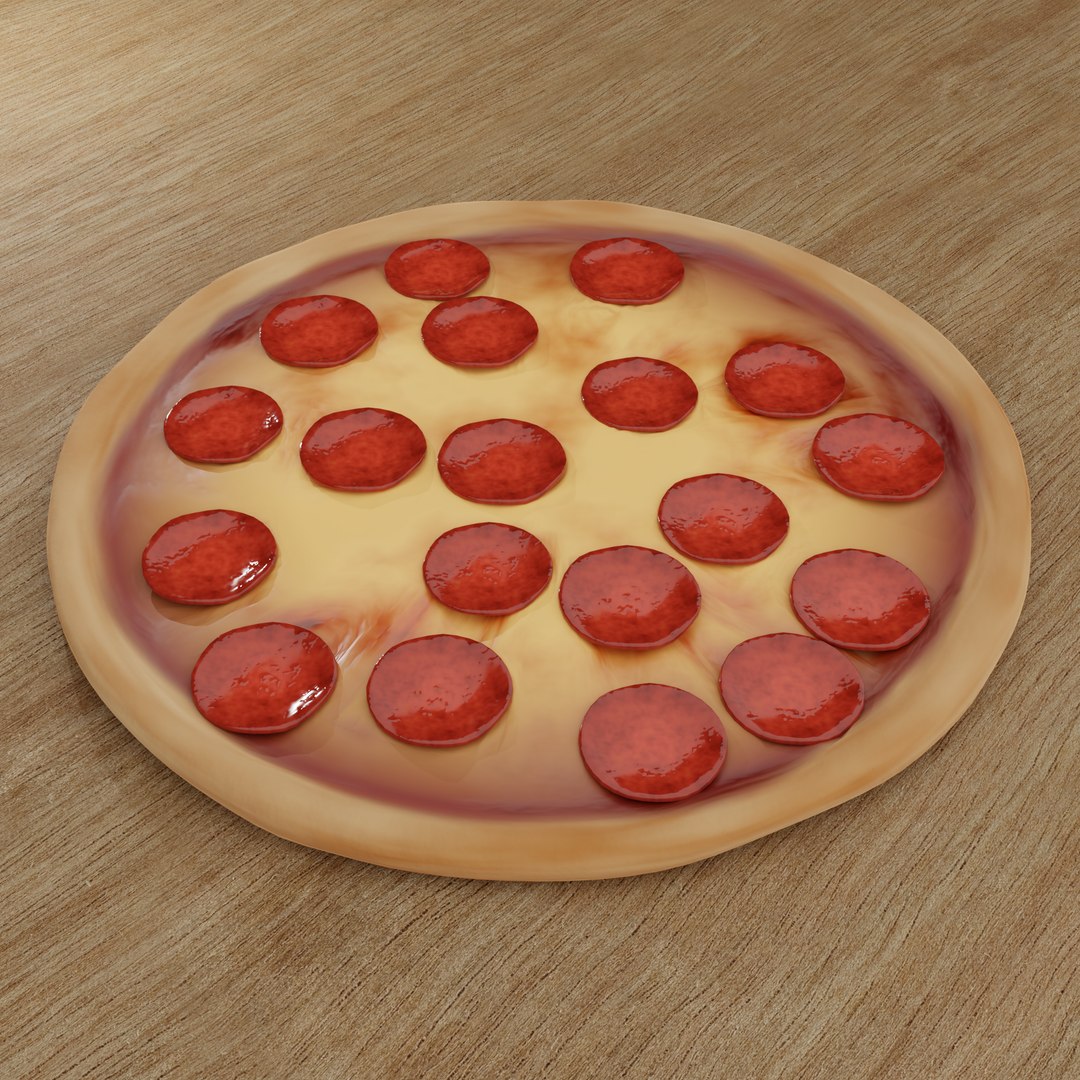 Pepperoni Pizza 3D Model - TurboSquid 2126010