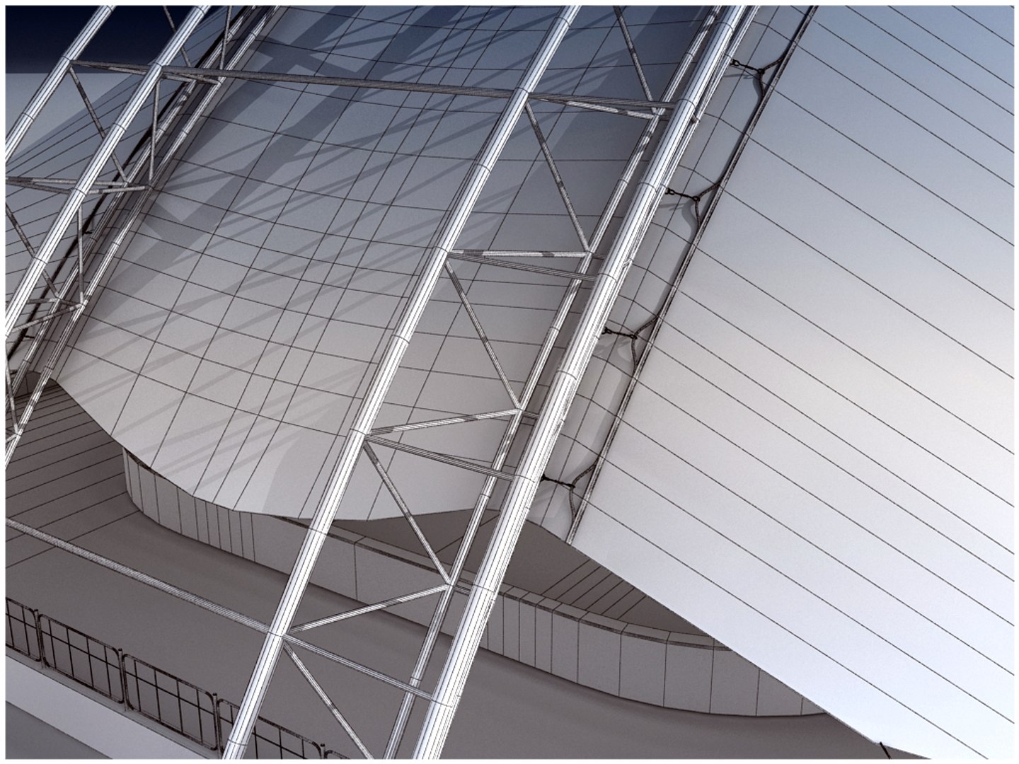 Generic Arena Outdoor Cover 3d Model