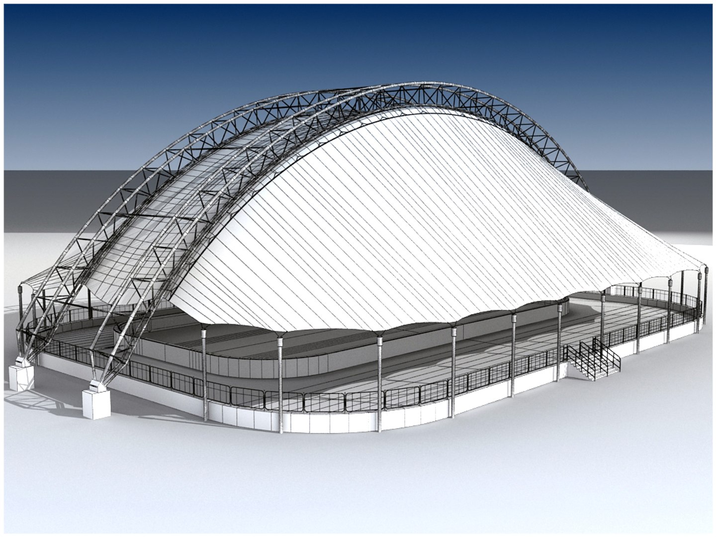 Generic Arena Outdoor Cover 3d Model