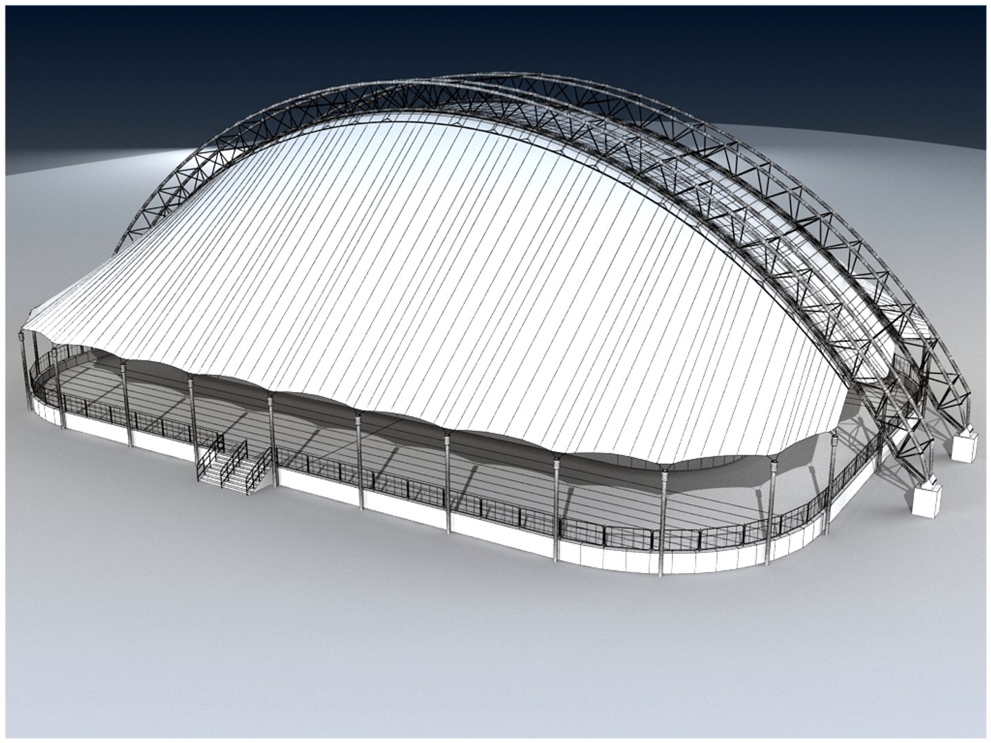 Generic Arena Outdoor Cover 3d Model