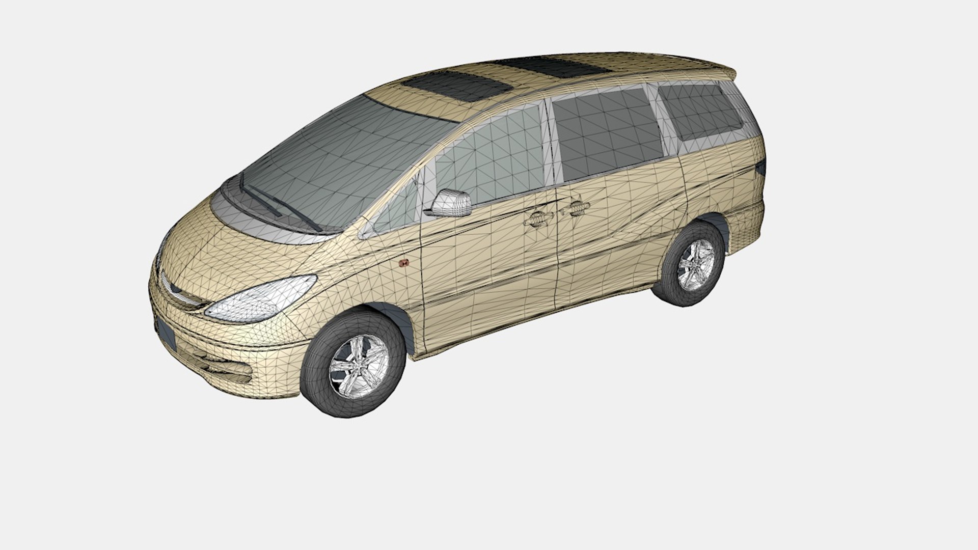 3d Toyota Previa Model