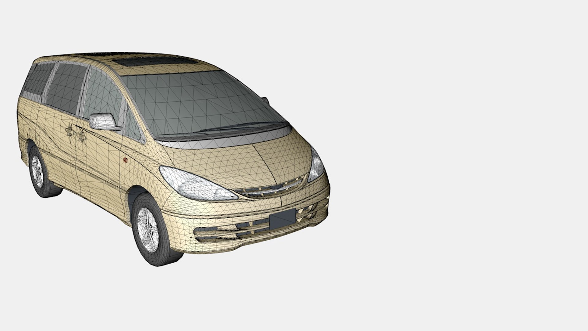 3d Toyota Previa Model