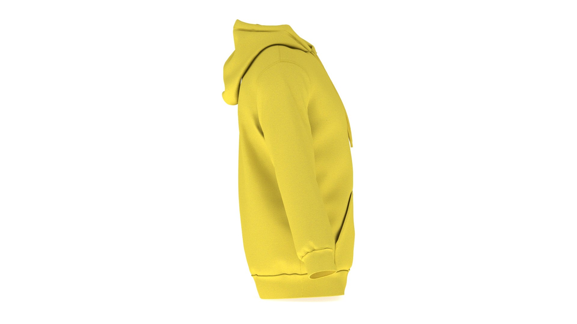 Hoodie Generic Yellow 3D Model - TurboSquid 2140033