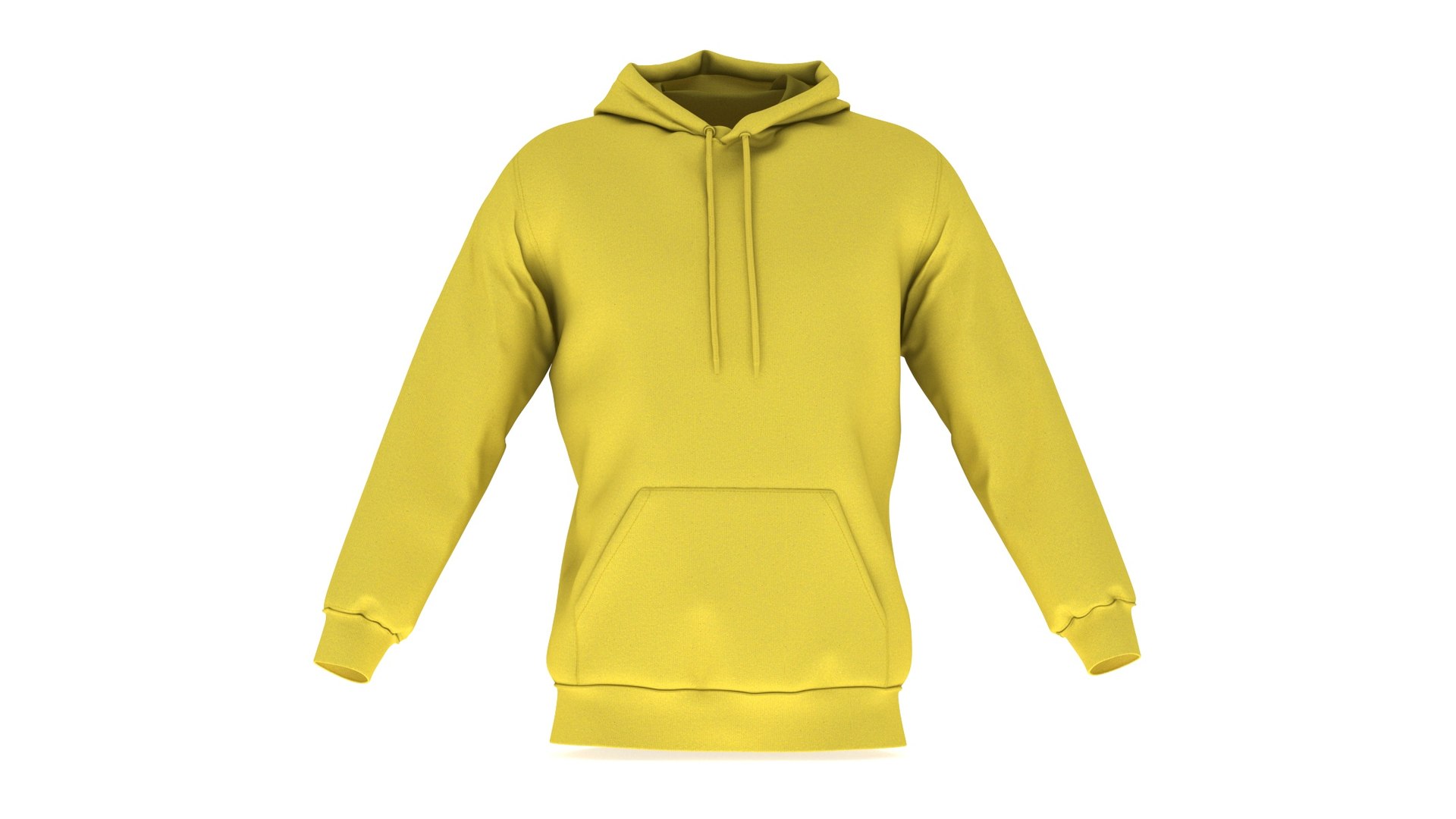 Hoodie Generic Yellow 3D Model - TurboSquid 2140033