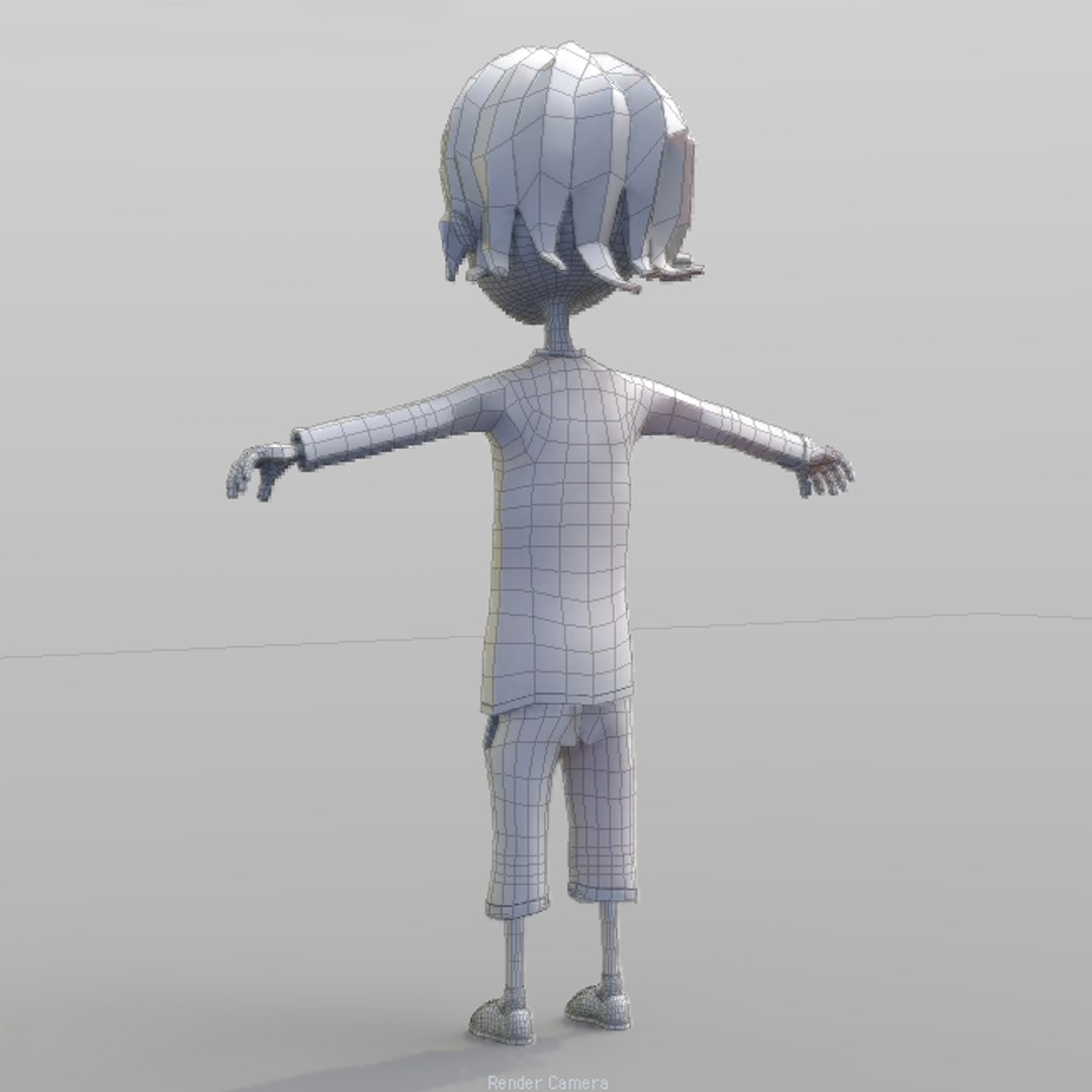Boy Character 3d Obj