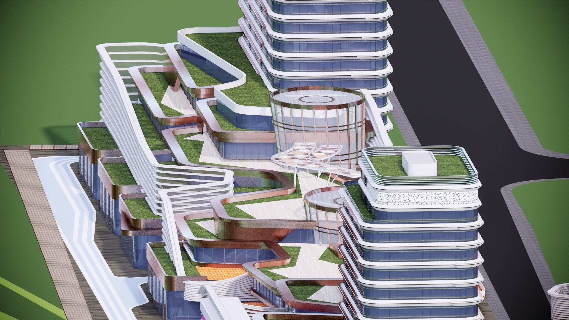 Modern City Block -A11 3D Model - TurboSquid 2379769