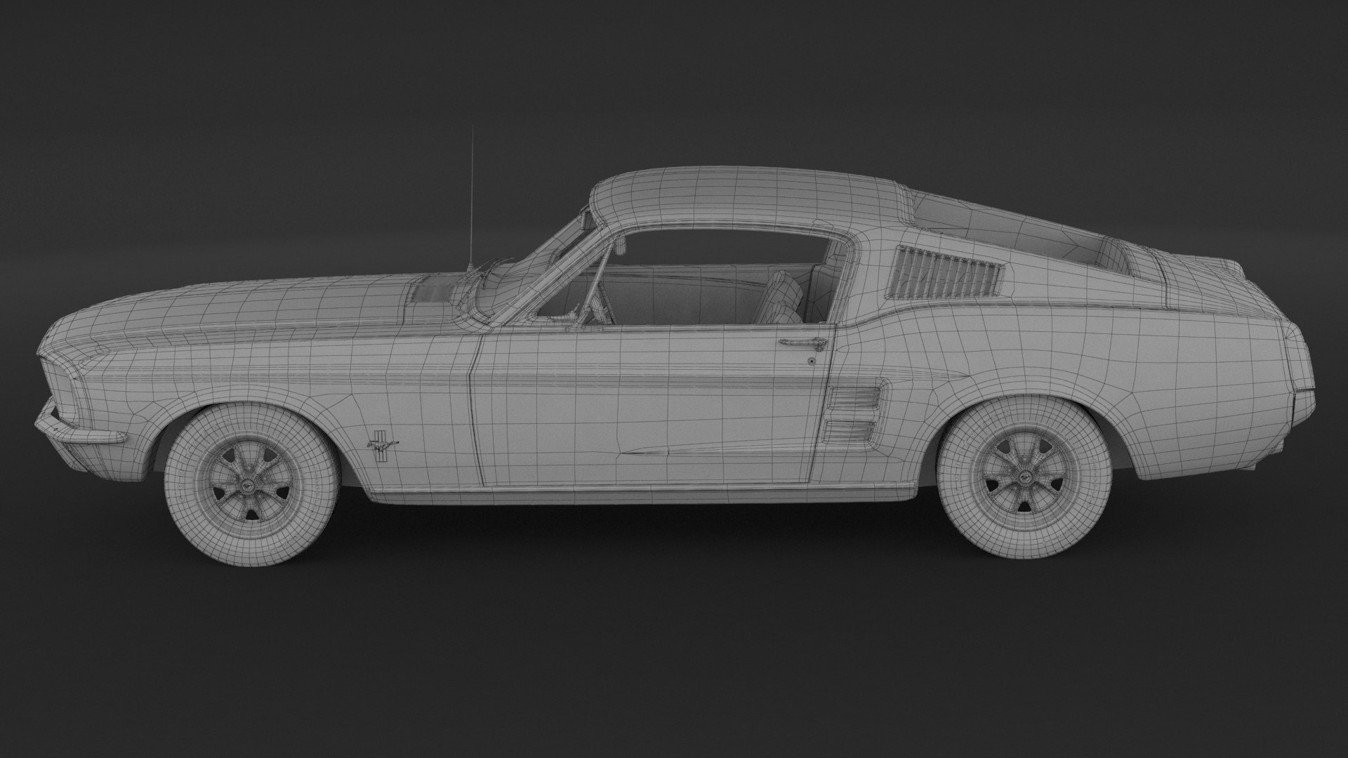 Mustang S 1967 3D Model - TurboSquid 1336305