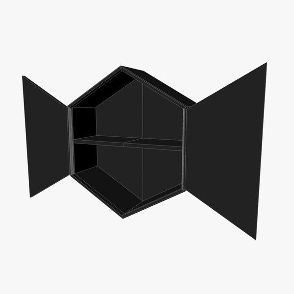 hexagonal wall cabinet 3d model