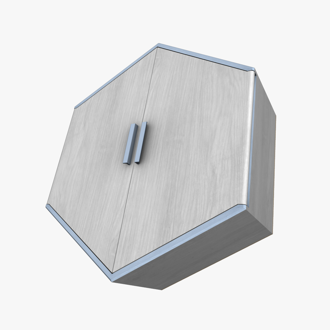 hexagonal wall cabinet 3d model