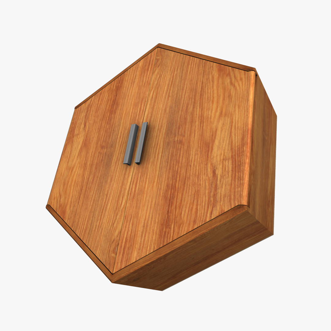hexagonal wall cabinet 3d model