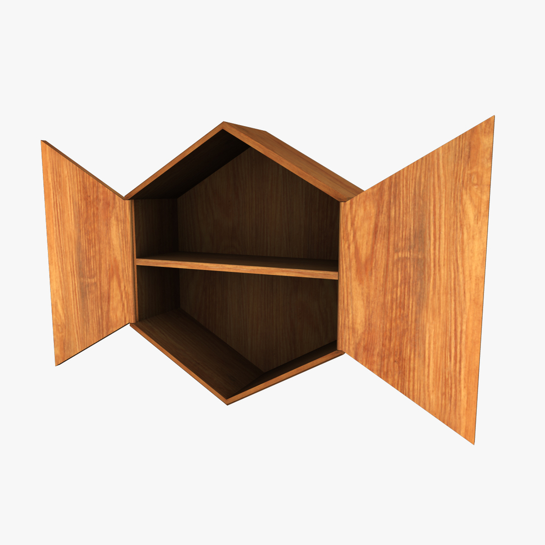 hexagonal wall cabinet 3d model