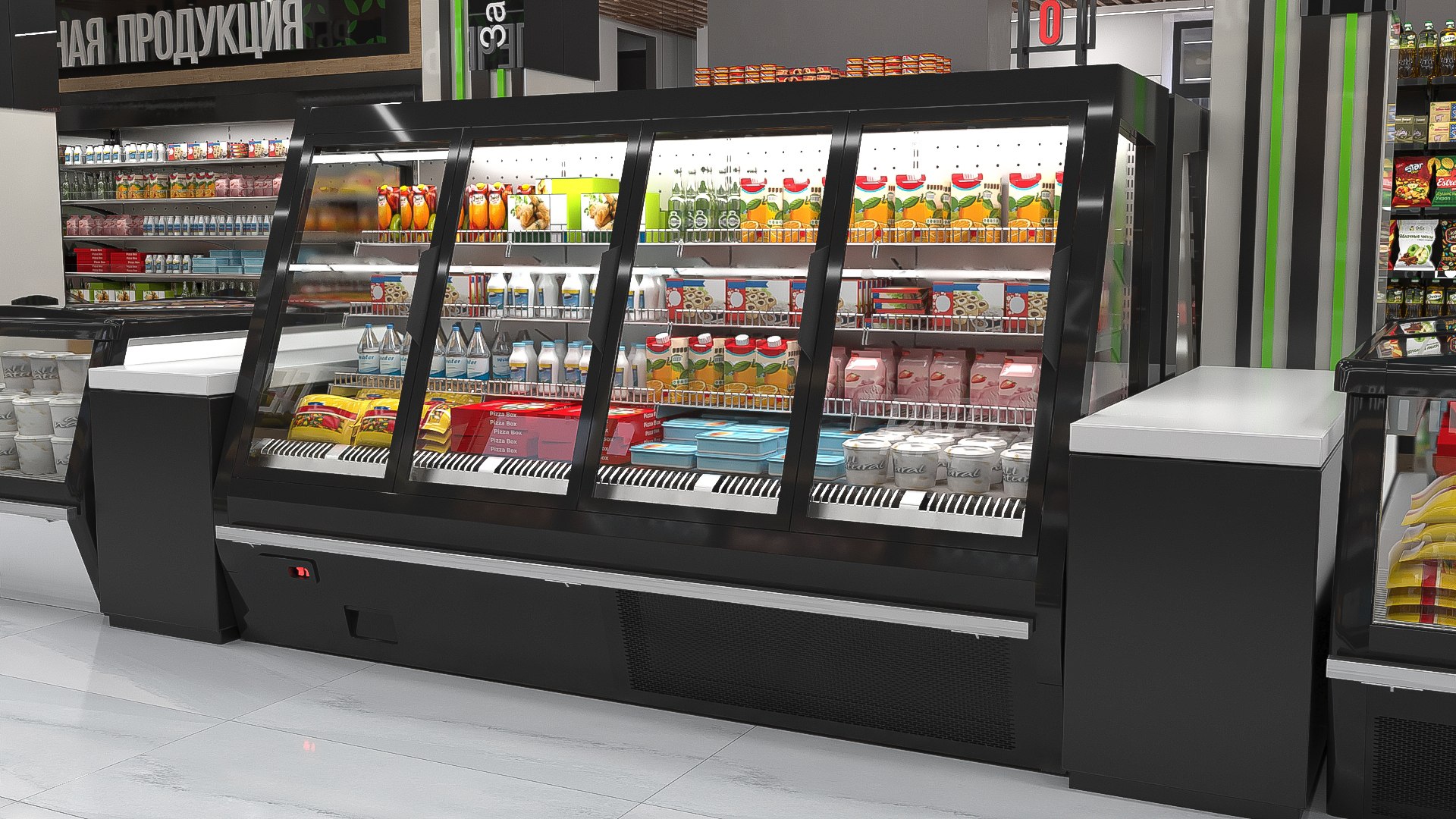 3D Refrigerated Display Case model - TurboSquid 1769089