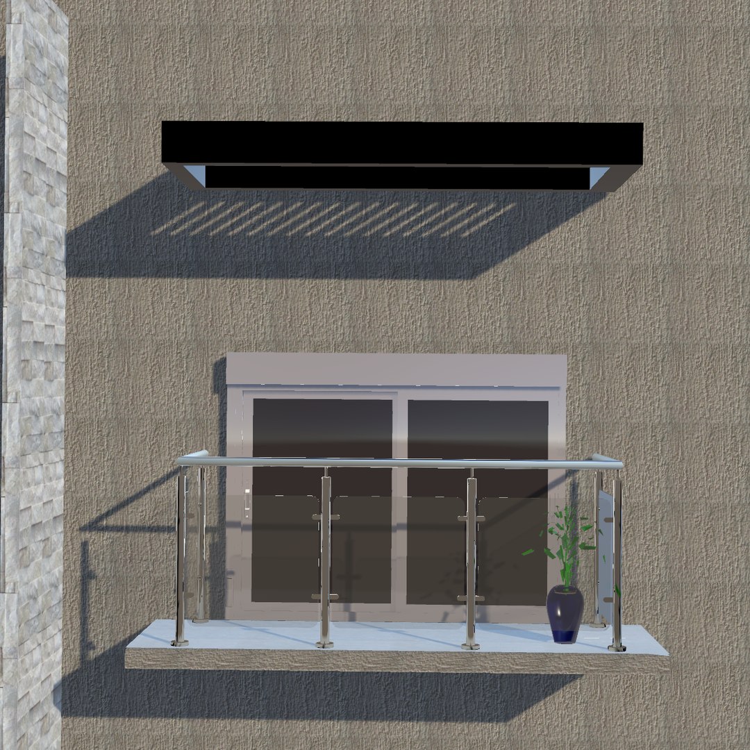 3D model balcony railing - TurboSquid 1705401