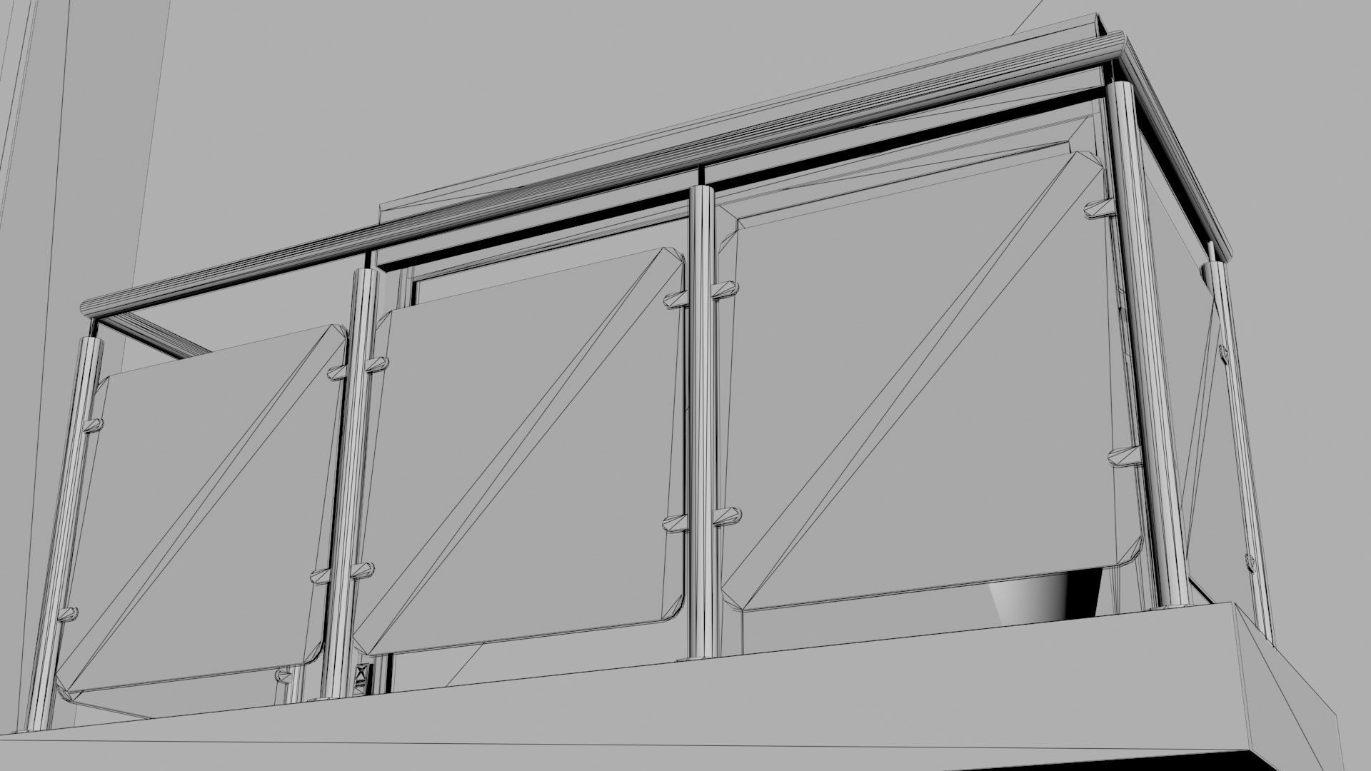 3D model balcony railing - TurboSquid 1705401
