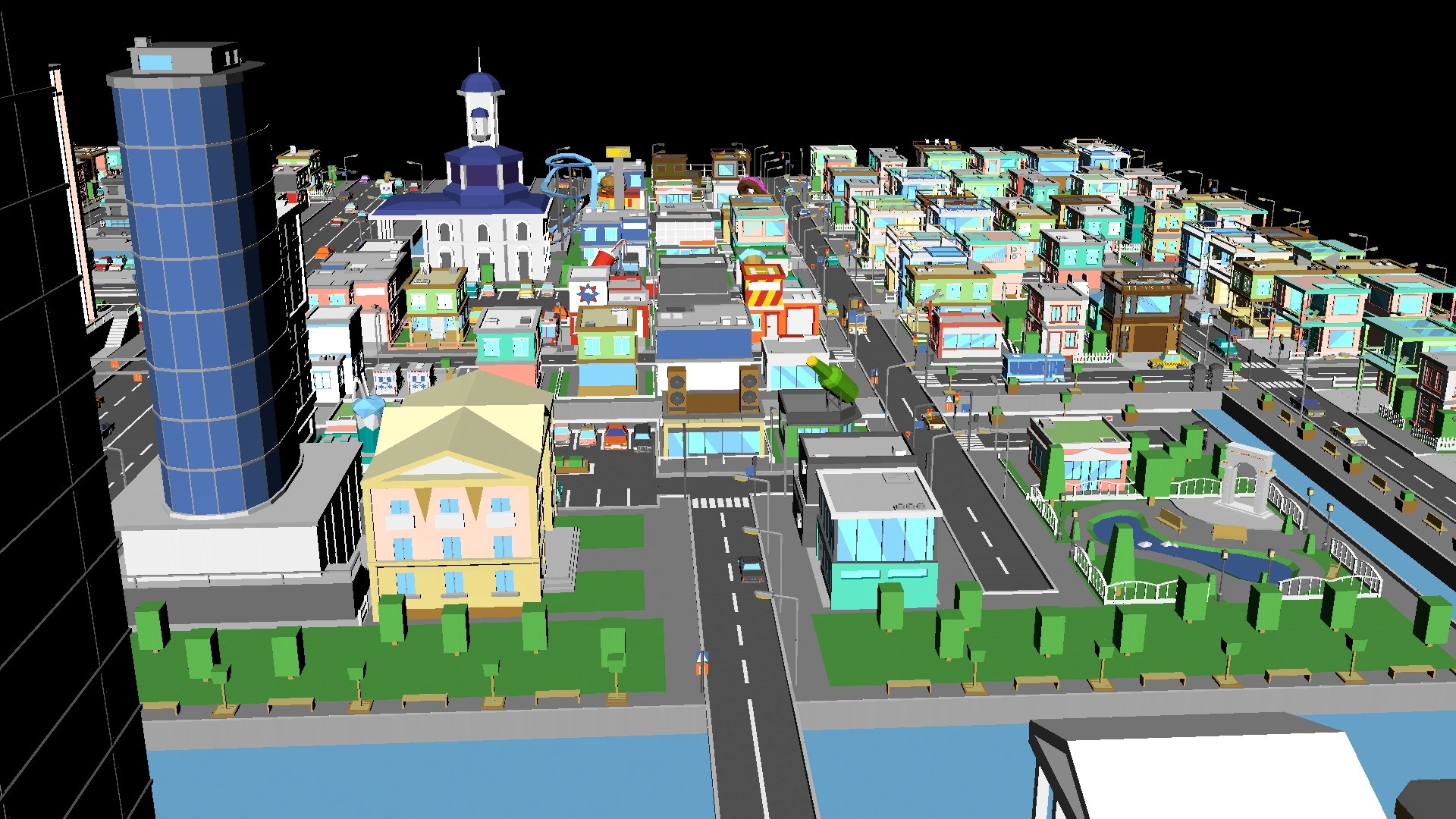 City Cartoon Environment Model With Texture 3D Model - TurboSquid 2238593