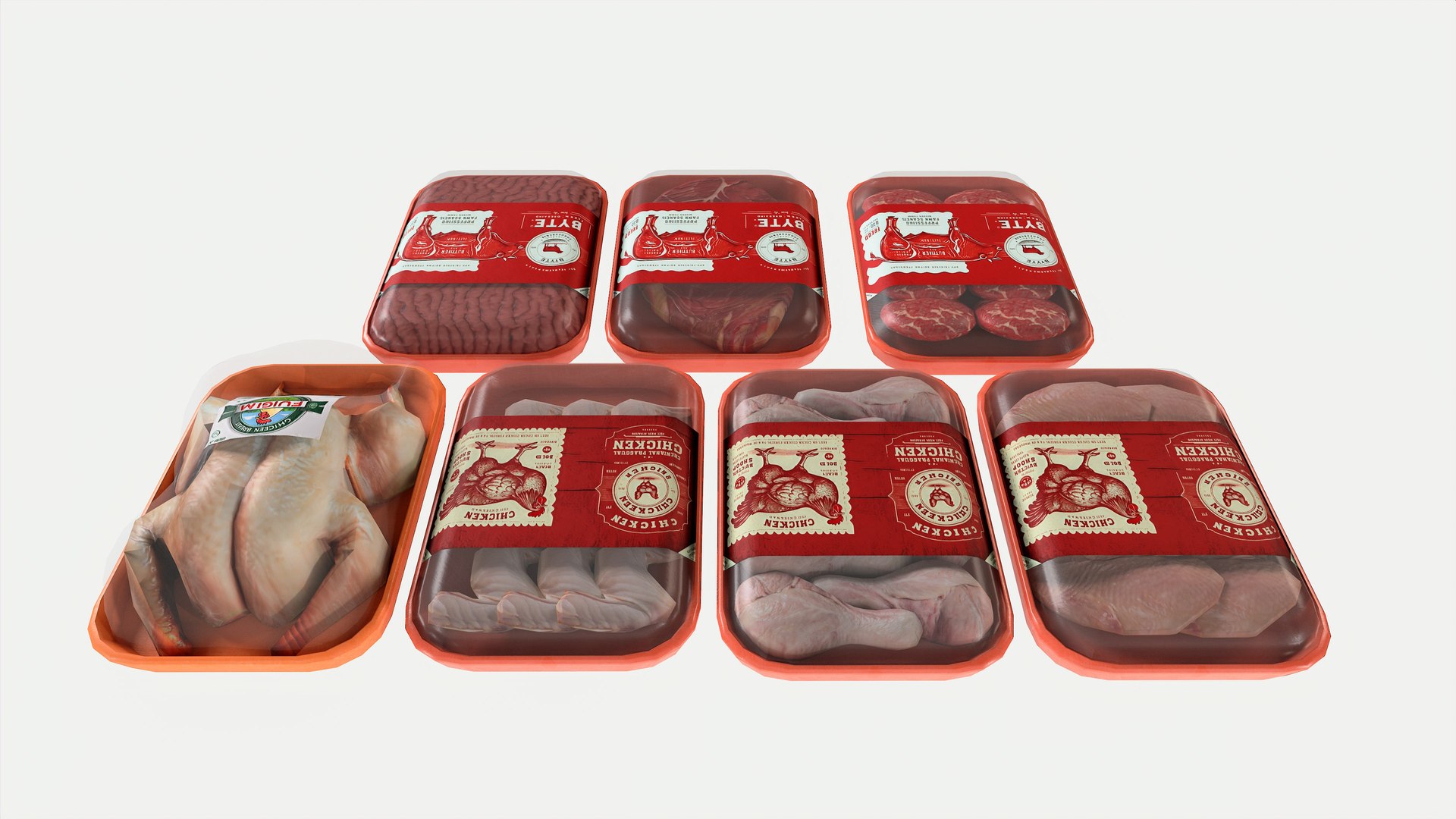 Meat Pack 3D Model - TurboSquid 2322544