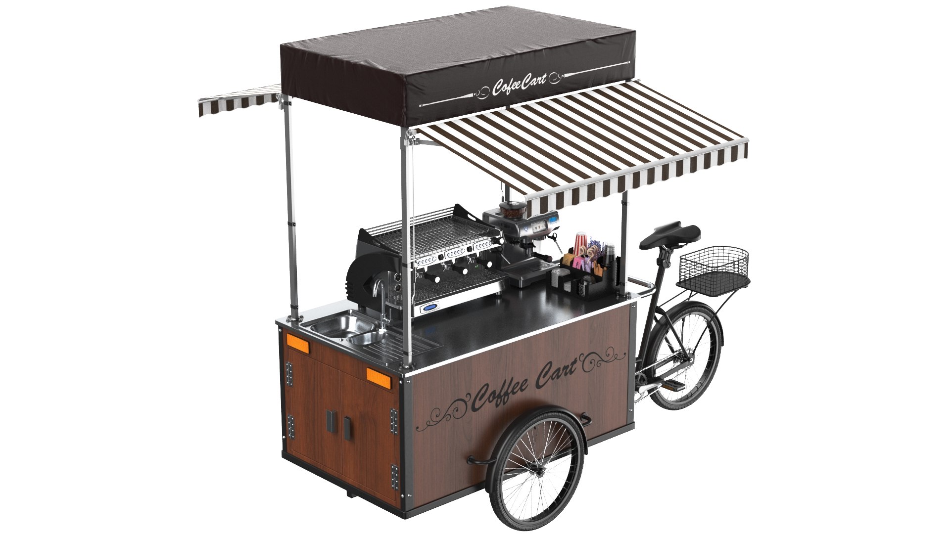 3D Detailed Full Coffee Cart model - TurboSquid 2008198
