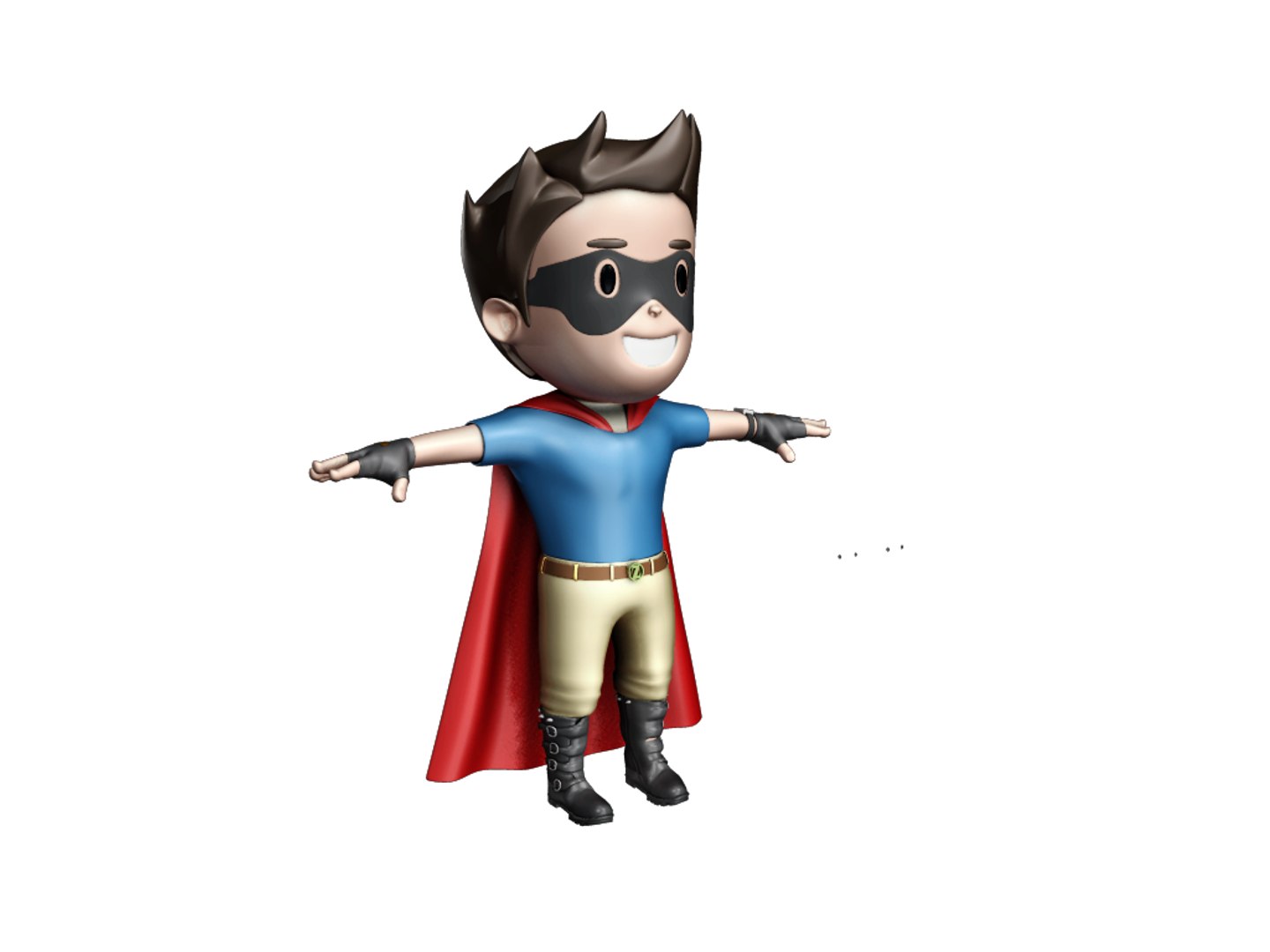 3d Super Hero Cartoon Character Model