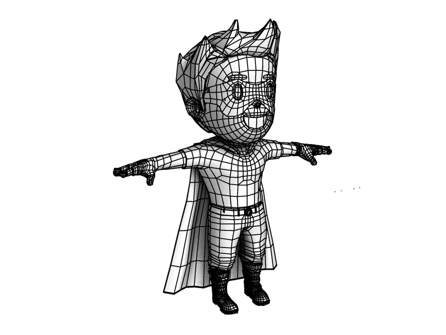 3d Super Hero Cartoon Character Model