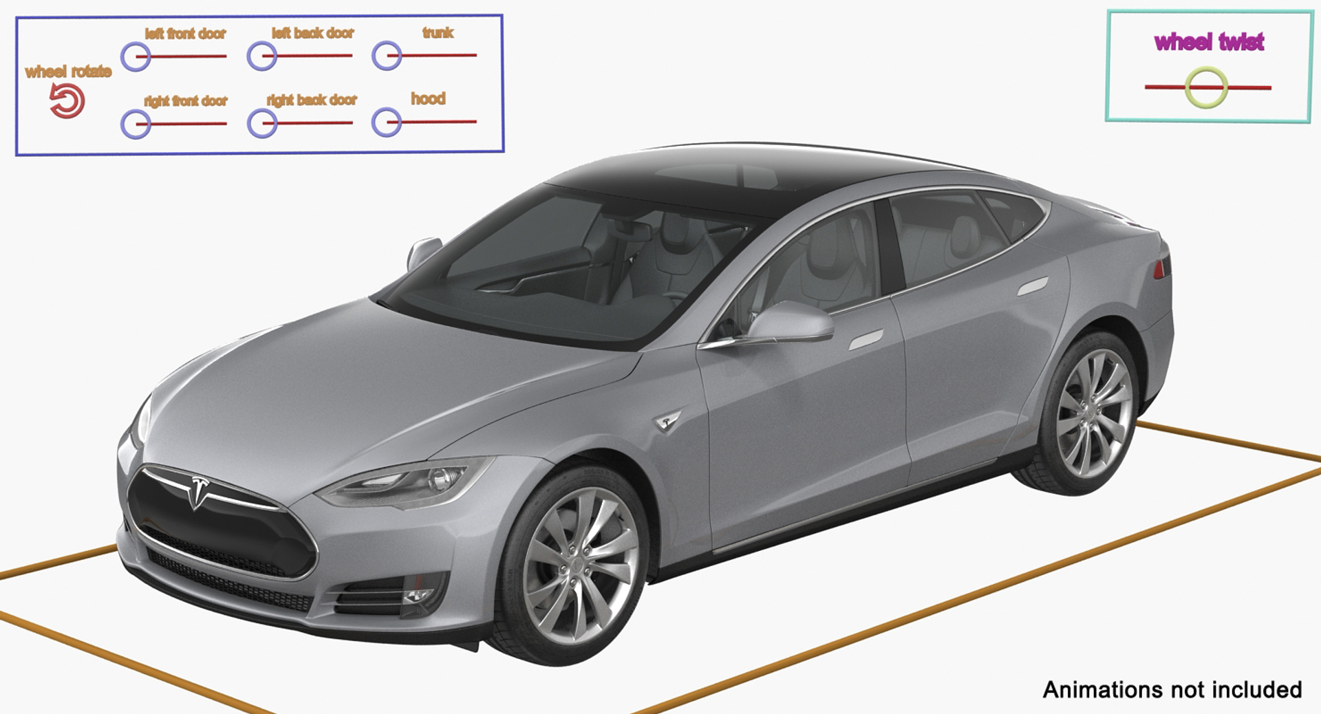 Tesla S 75d 2015 Model - TurboSquid 1151596