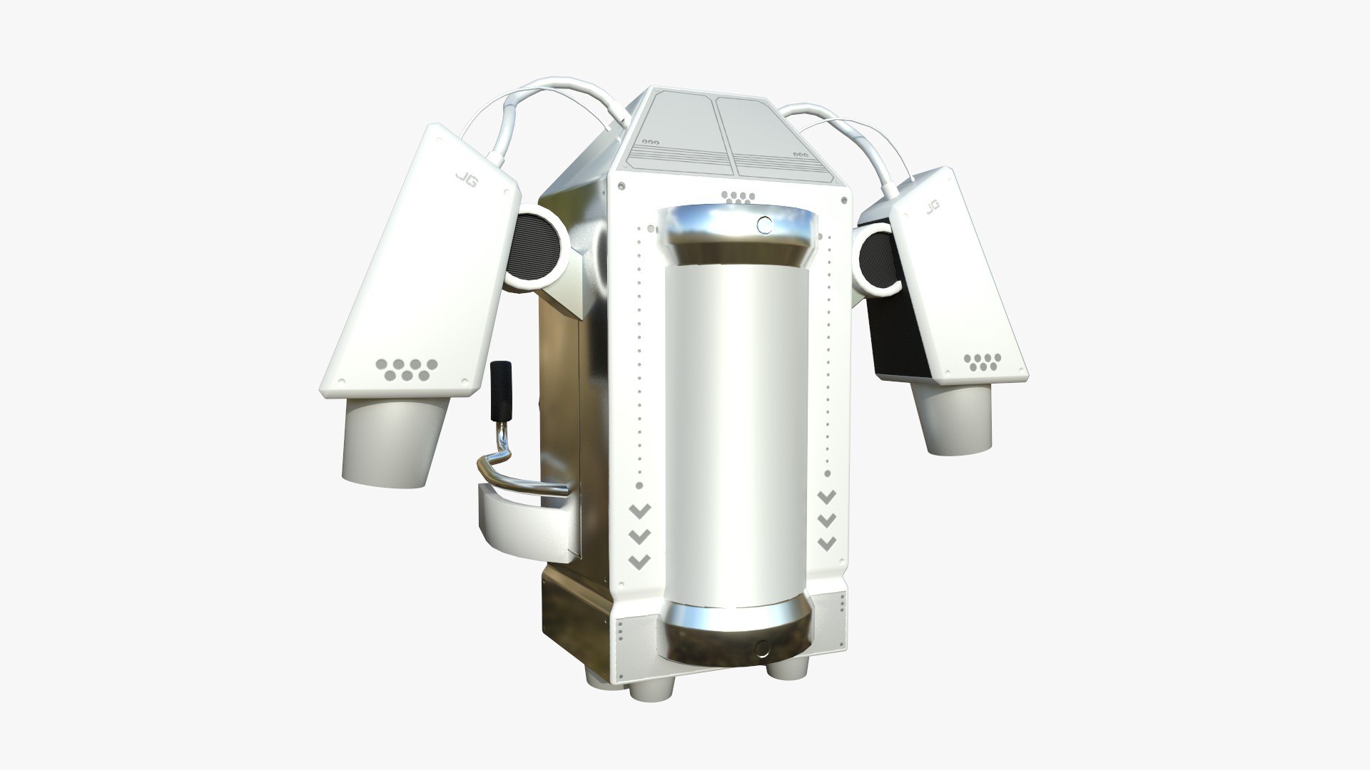 Jetpack G05 White Aluminum - SciFi Character Design Model - TurboSquid ...